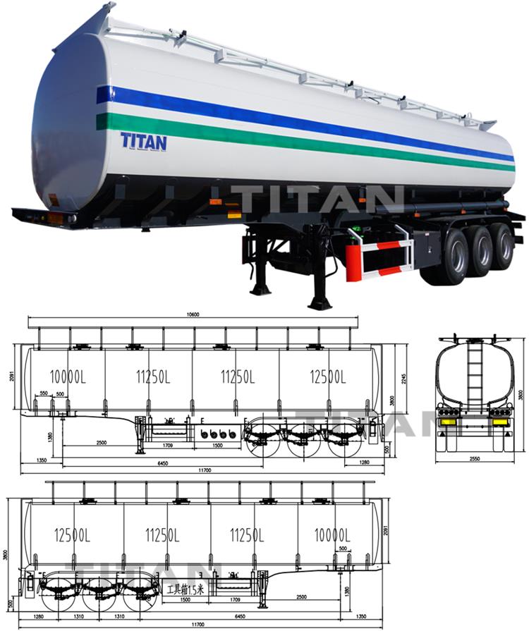 45,000 Liters Fuel Tanker Trailer for Sale - TITAN